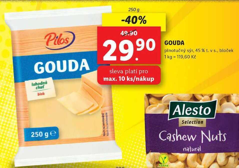 Gouda, 250 g nabídky v Lidl
