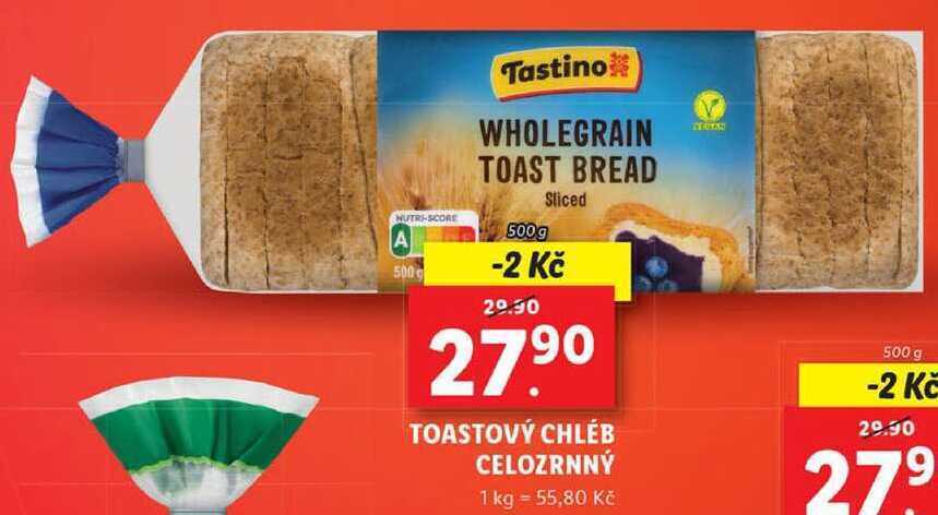 Toastový chléb celozrnný, 500 g nabídky v Lidl