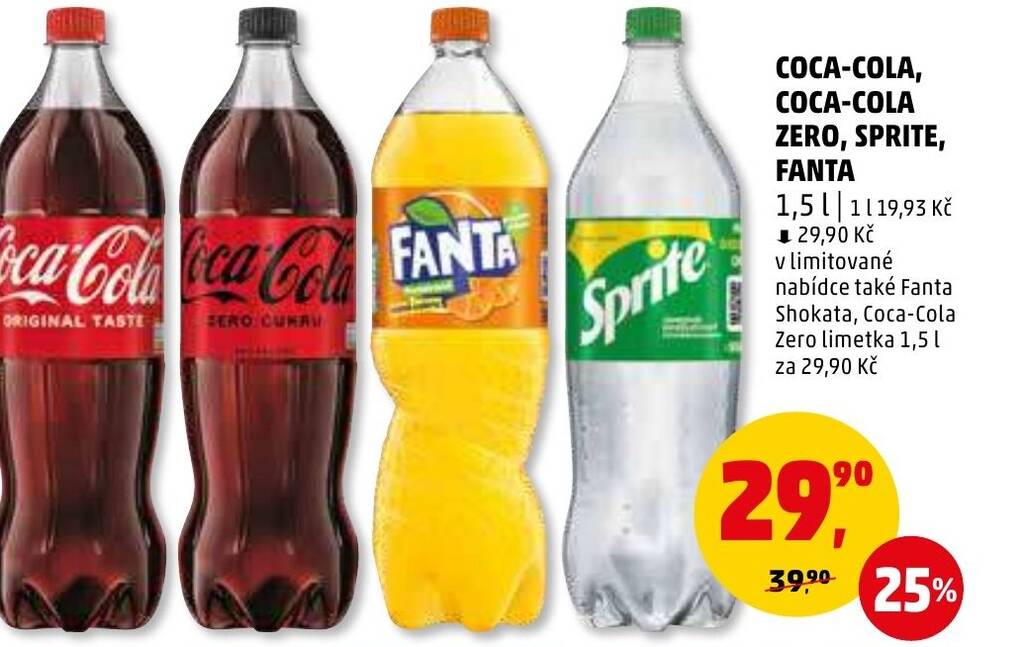 COCA-COLA, COCA-COLA ZERO, SPRITE, FANTA nabídky v Penny Market