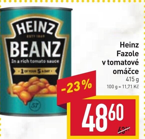 Heinz Fazole v tomatové omáčce nabídky v Billa