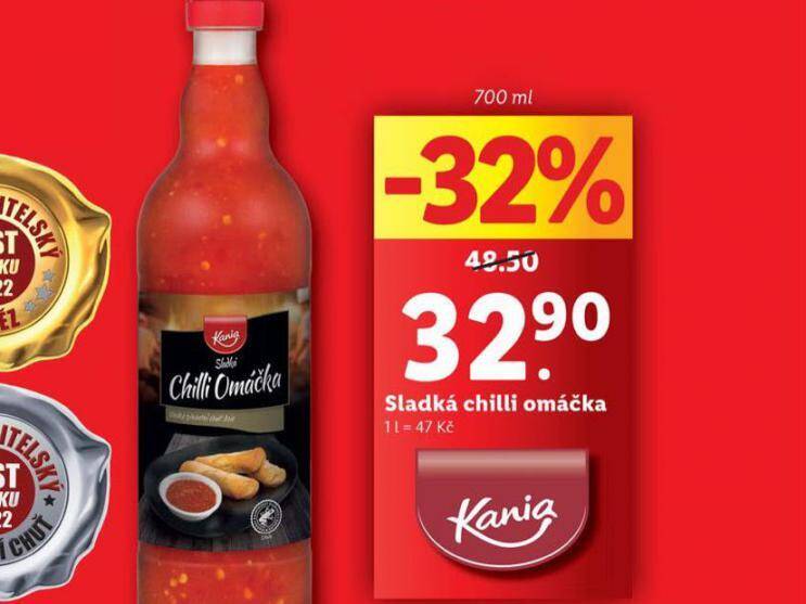 Sladká chilli omáčka nabídky v Lidl