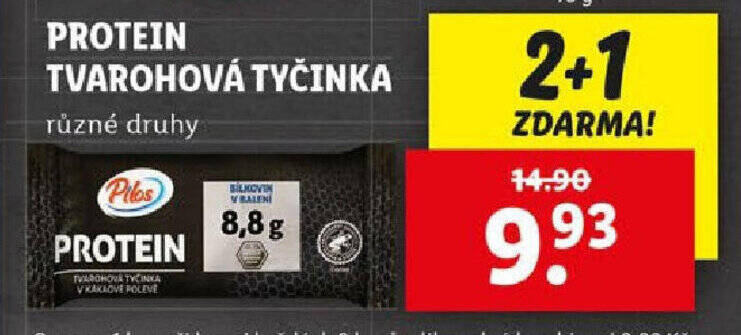 Protein tvarohová tyčinka nabídka v Lidl Platí od 02-01-2025