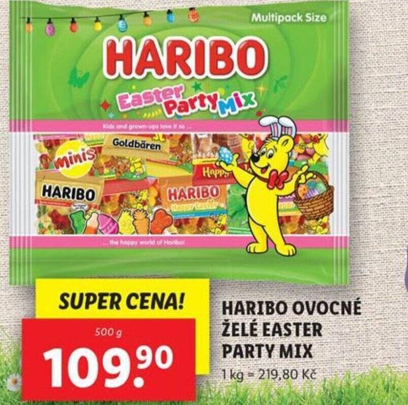 Haribo ovocné želé easter party mix 500 g nabídka v Lidl