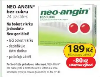 NEO-ANGIN® bez cukru nabídka v Dr. Max