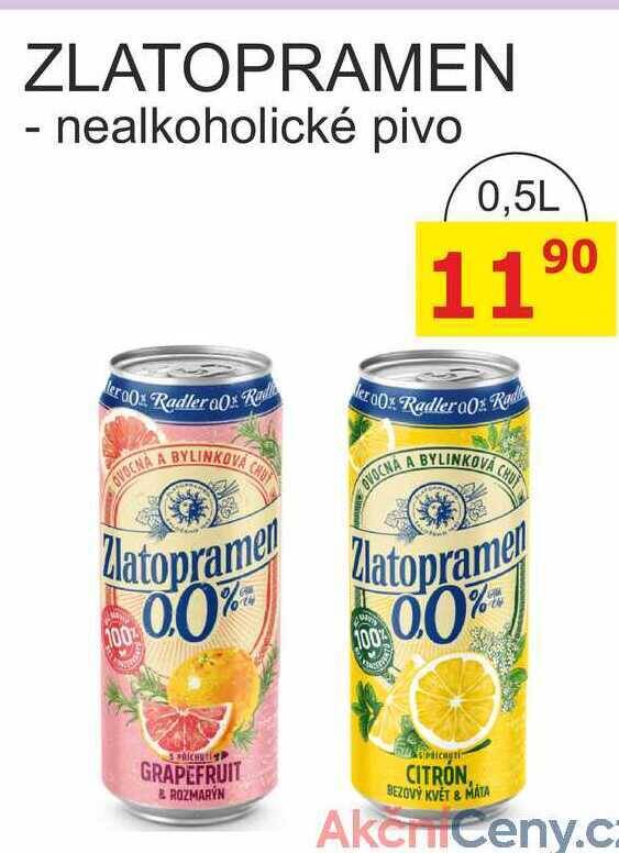 Zlatopramen Radler, pivo s příchutí, různé druhy 0,5l plech nabídka v ...