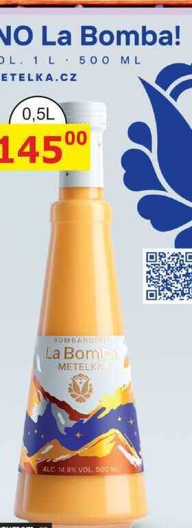 La Bomba METELKA ALC, 14.8% VOL. 0,5l nabídka v BENE Nápoje