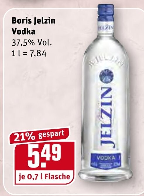 Boris Jelzin Vodka 0,7L Angebot bei REWE Center