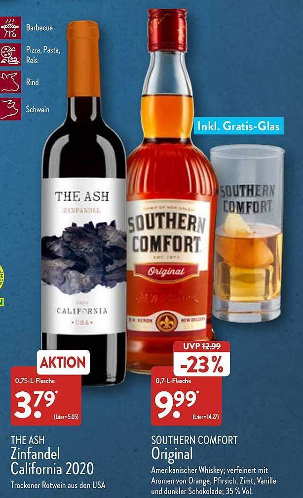The Ash Zinfandel California 2020, Southern Comfort Original Angebot ...