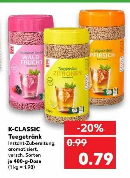 K-Classic Teegetränk 400g Angebot bei Kaufland