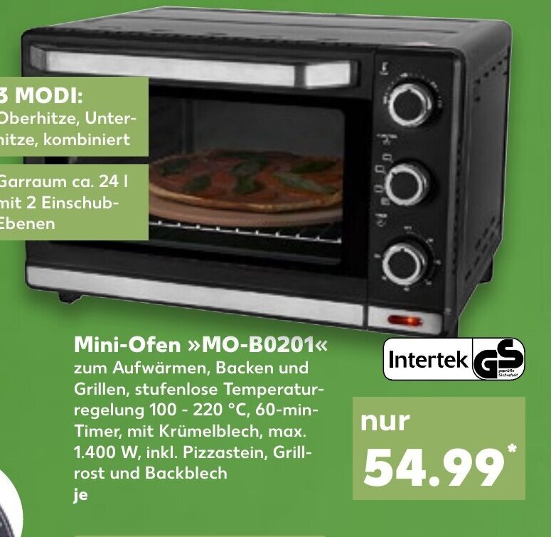 Intertek Mini-Ofen »MO-B0201« Angebot bei Kaufland