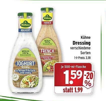 Kühne Dressing Verschiedene Sorten Angebot bei Wasgau