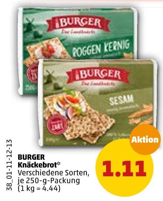 Burger knäckebrot Angebot bei PENNY