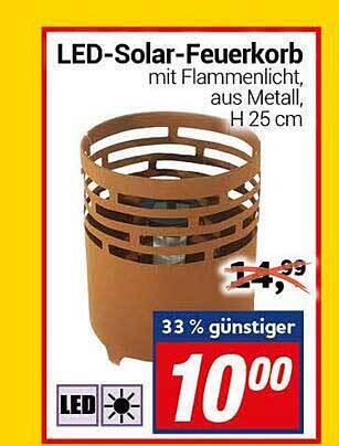 Led-solar-feuerkorb Angebot bei CENTERSHOP