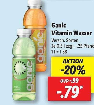 Ganic Vitamin Wasser Angebot bei Lidl
