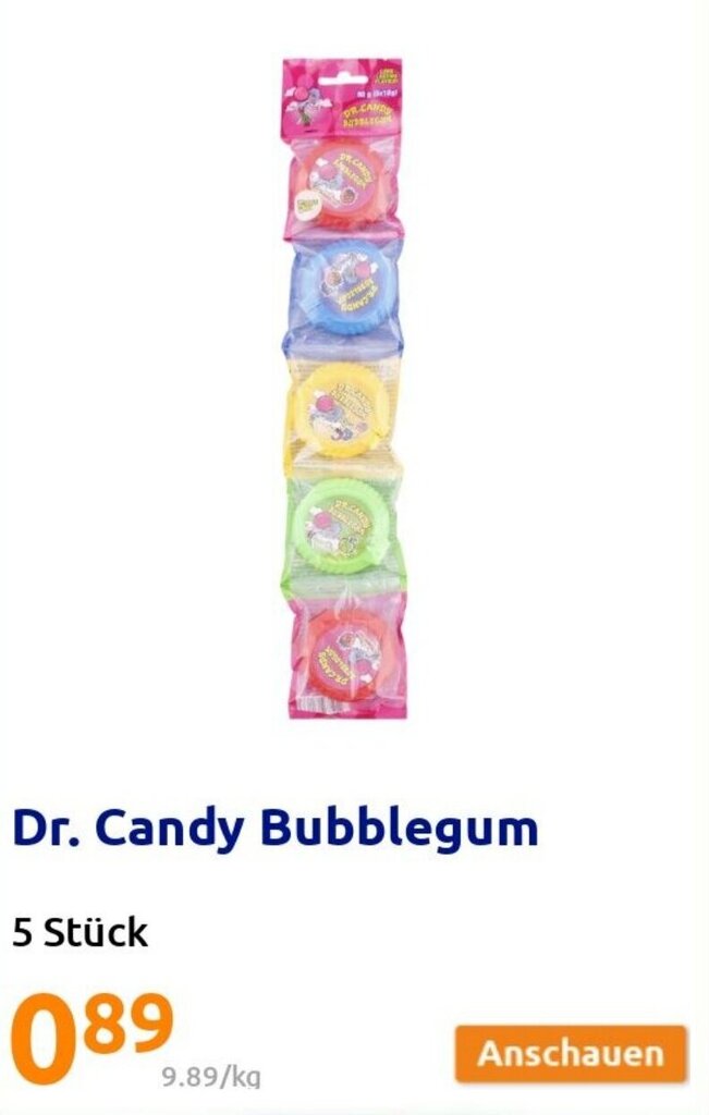 Dr. Candy Bubblegum 5 Stück Angebot bei Action