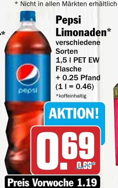 Pepsi 1.5L Angebot bei HIT