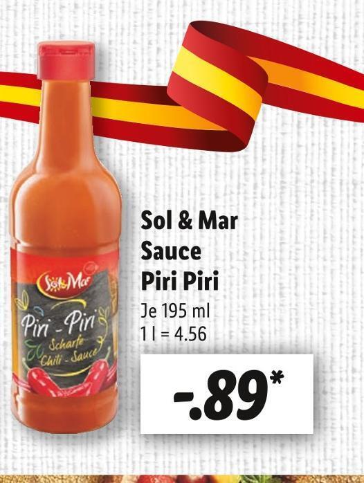 Sol & mar sauce piri piri Angebot bei Lidl