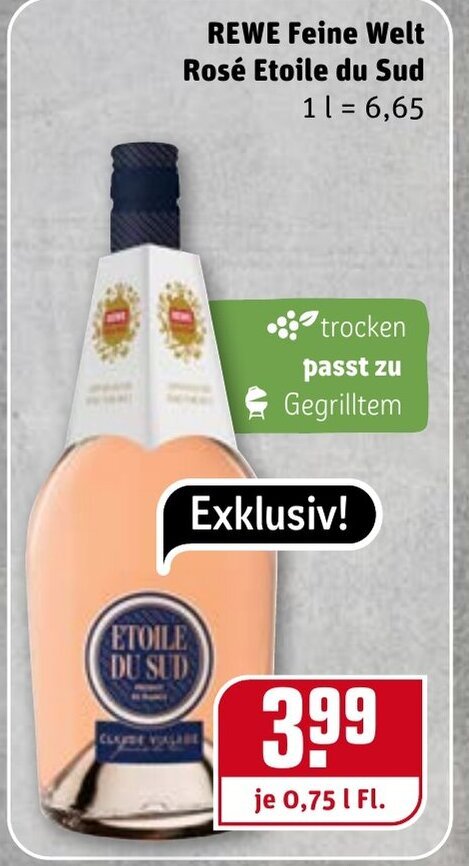 Rewe Feine Welt Rose Etoile du Sud 0,75L Angebot bei REWE