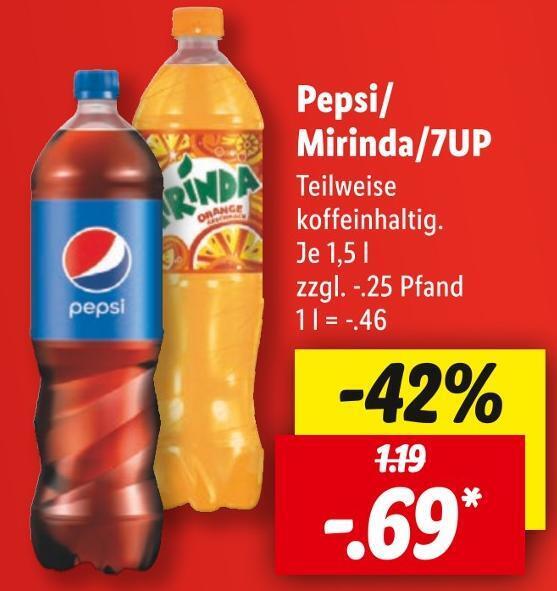 Pepsi/mirinda/7up softdrinks Angebot bei Lidl