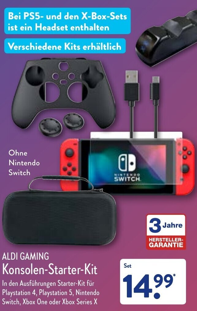 Aldi Gaming Konsolen Starter Kit Angebot bei Aldi Nord