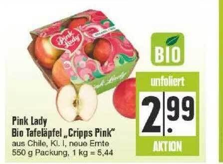 Pink lady bio tafeläpfel „cripps pink“ Angebot bei Edeka
