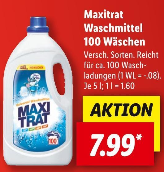 Maxitrat waschmittel Angebot bei Lidl