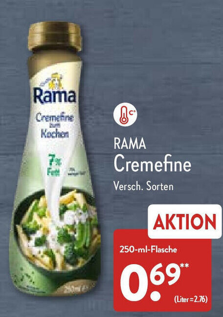 Rama Cremefine 250ml Angebot bei Aldi Nord