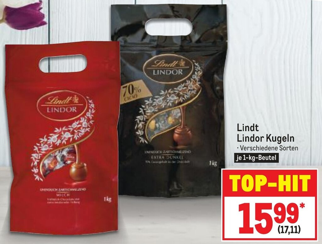 Lindt Lindor Kugeln 1kg Angebot bei METRO