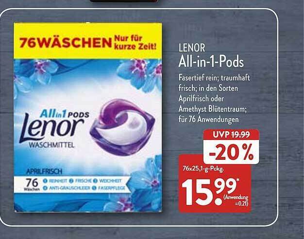 Erstaunlich Lenor Pods Angebot Fotos