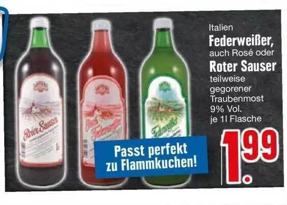 Federweißer, roter sauser Angebot bei Edeka