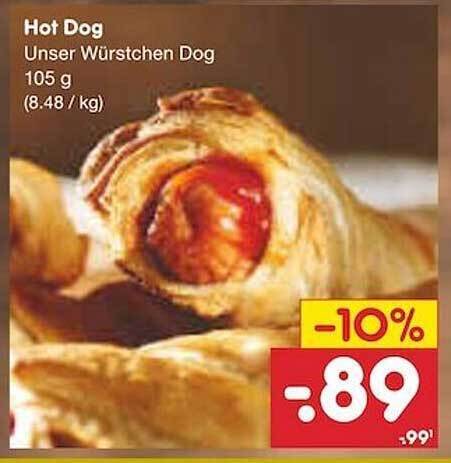 Hot dog Angebot bei Netto Marken-Discount