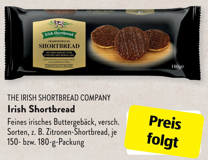 The Irish Shortbread Company 150-180 g Packung Angebot bei Aldi Süd
