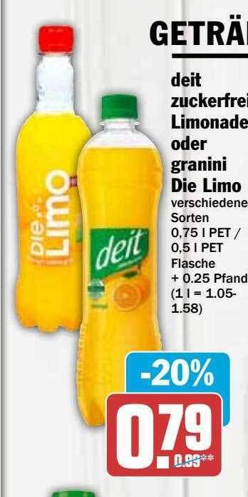 Deit zuckerfrei limonade oder granini die limo Angebot bei HIT