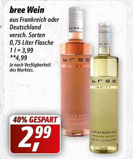 Elegantes Bree Wein Angebot Diese Woche Ebenbild