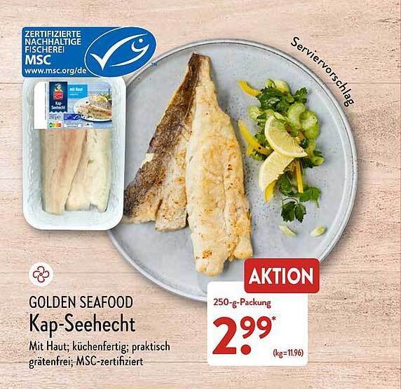 Golden seafood kap-seehecht Angebot bei Aldi Nord