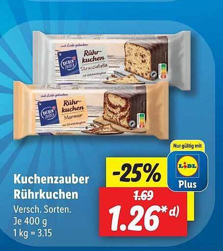Kuchenzauber rührkuchen Angebot bei Lidl
