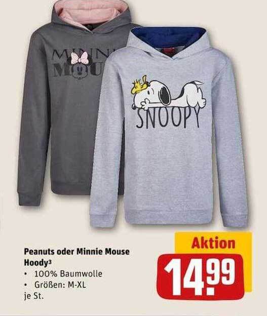 Peanuts oder minnie mouse hoody Angebot bei REWE