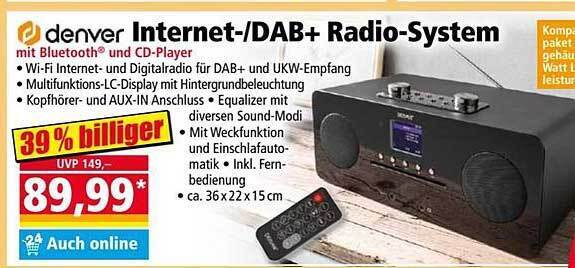 Denver internet- dab+ radio-system Angebot bei Norma