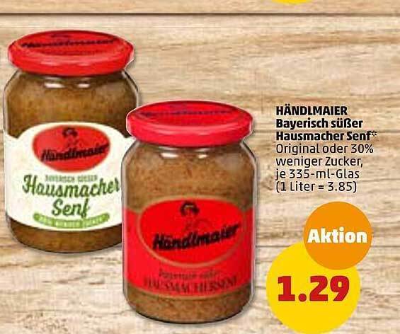 Händlmaier bayerisch süßer hausmacher senf Angebot bei PENNY