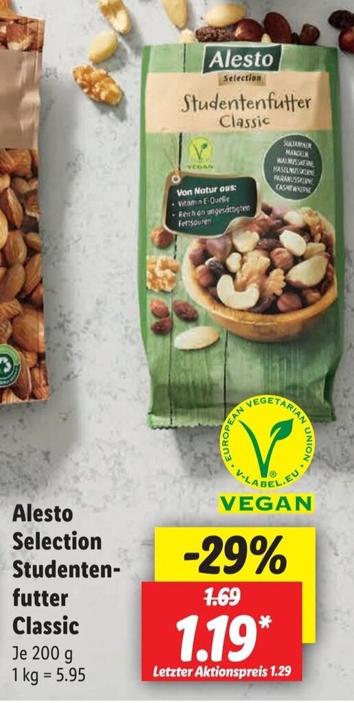 Alesto Selection Studentenfutter Classic 200 g Angebot bei Lidl