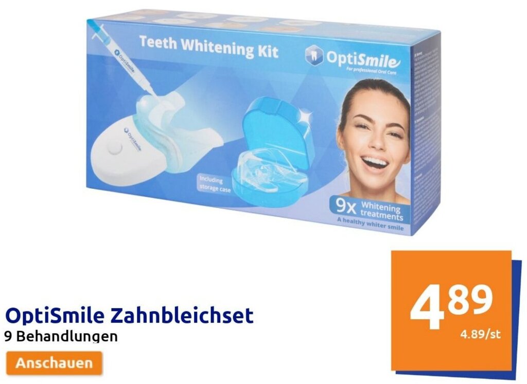 OptiSmile Zahnbleichset Angebot bei Action