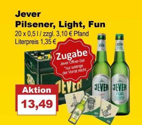 Jever pilsener, light, fun Angebot bei Bilgro