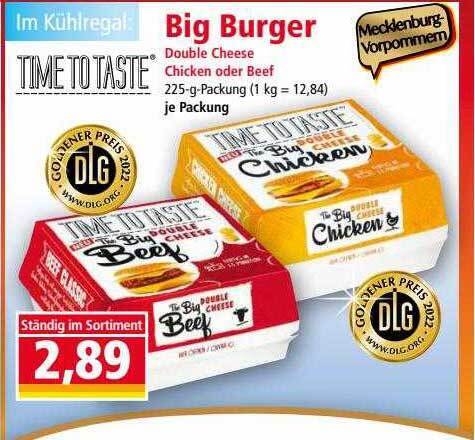Big burger time to taste Angebot bei Norma