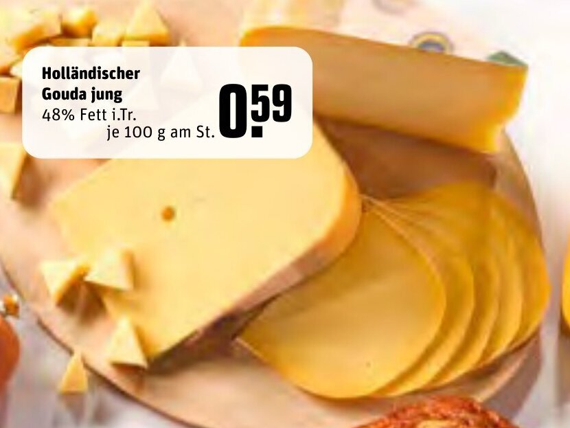 Gouda jung 100g Angebot bei REWE