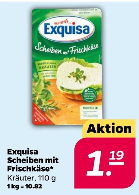 Exquisa Scheiben mit Frischkase 110g Angebot bei NETTO