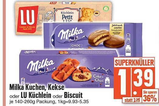 Milka kuchen, kekse oder lu küchlein oder biscuit Angebot bei Edeka