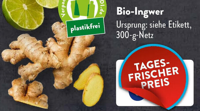 Bio Ingwer 300 g Netz Angebot bei Aldi Süd