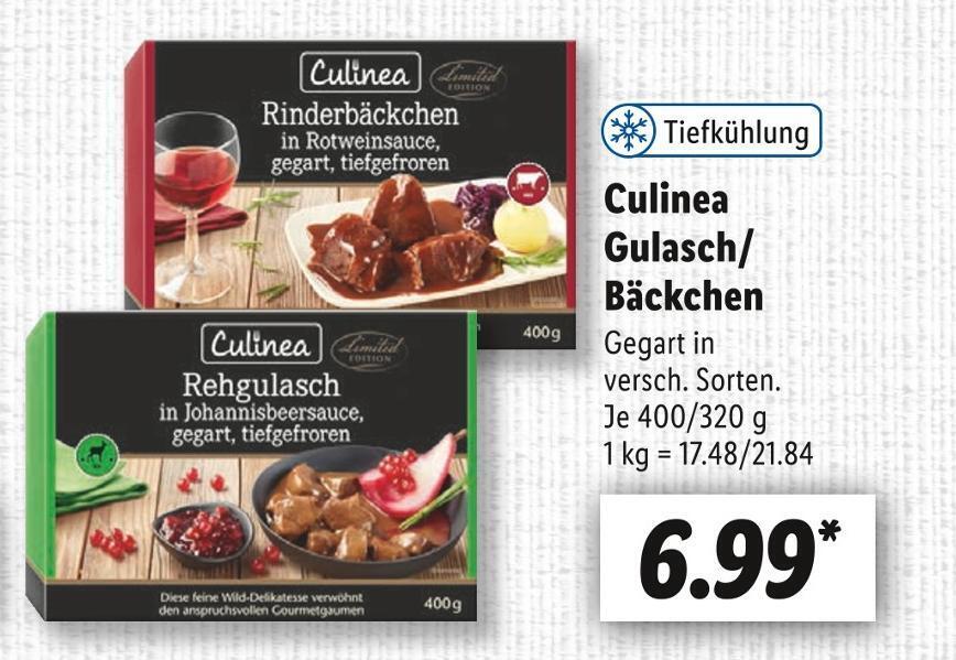 Culinea gulasch/bäckchen Angebot bei Lidl