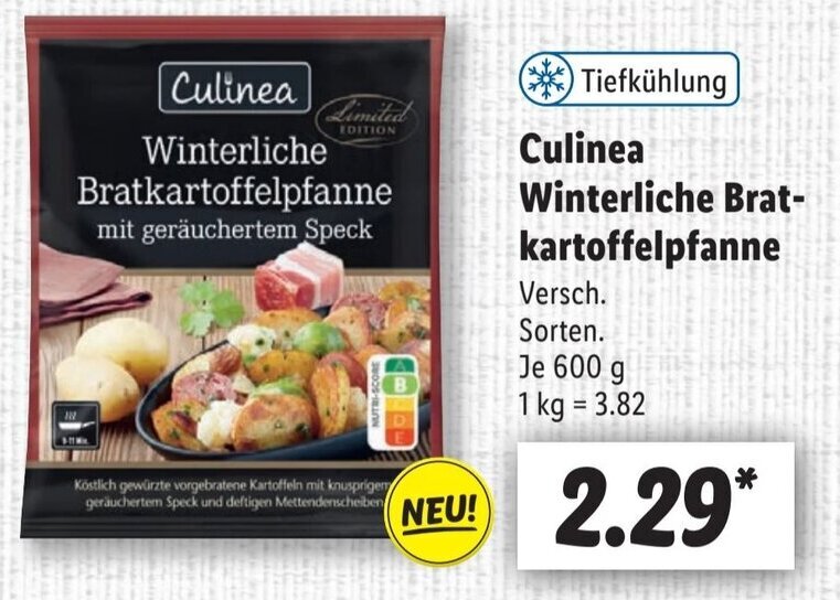 Culinea Winterliche Bratkartoffelpfanne 600 g Angebot bei Lidl