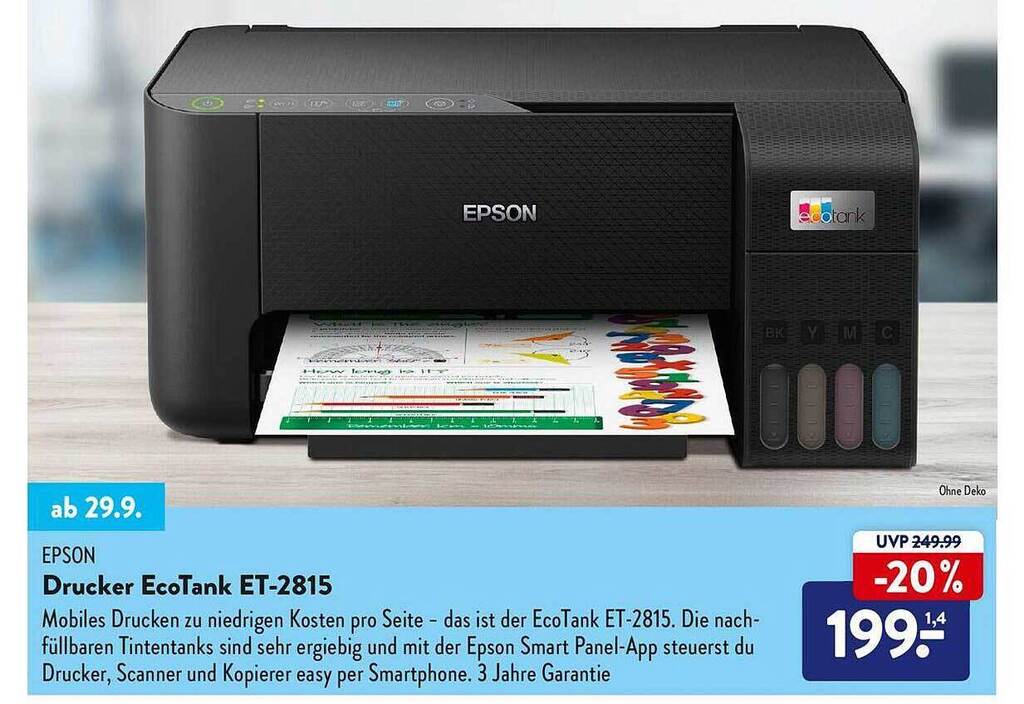Epson drucker ecotank et-2815 Angebot bei Aldi Nord